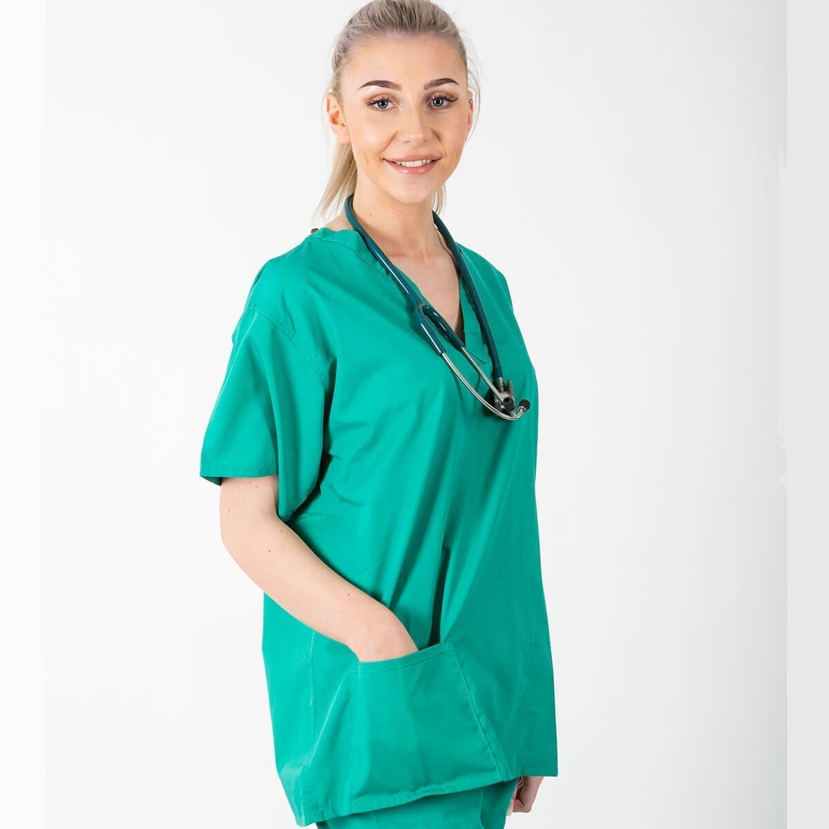 Mid Green Scrub Top | Matching Scrub Pants | Interweave Healthcare