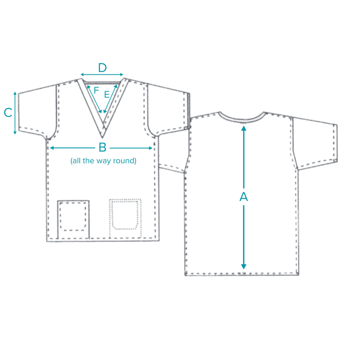 Mid Blue Scrub Suit Tops | NHS Uniforms | Interweave Healthcare